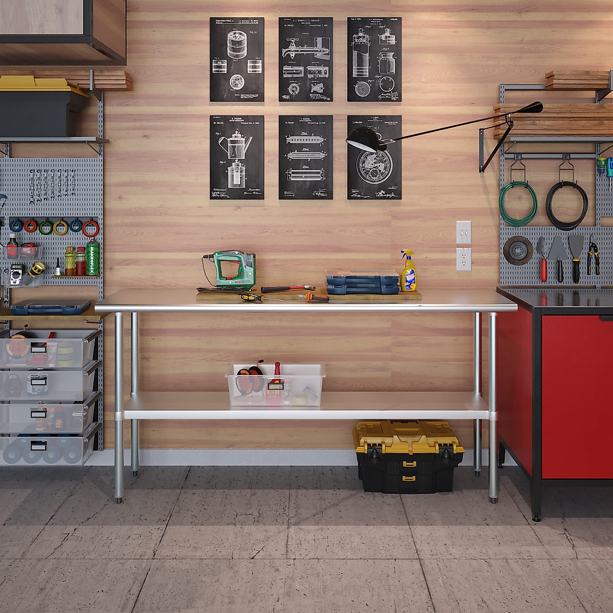 AmGood Stainless Steel Work Table with Undershelf | Food Prep NSF | Utility Work Station | (72" Length X 18" Width)