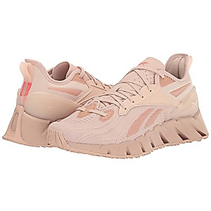 Reebok Women's Zig Kinetica 3.0 Sneaker, Soft Ecru/Neon Cherry, 8.5