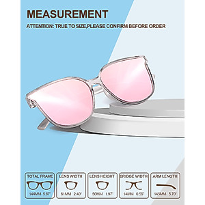 LVIOE Polarized Sunglasses for Women Modern Cute Cat Eye Style UV Protection LS1627s