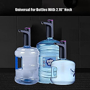 GOLDEN DEER Water Dispenser for 5 Gallon Bottle,Portable 5 Gallon Water Dispenser,Universal Water Dispenser for 2.5、3 and 5 Gallon Bottles USB Charging Water Bottle Pump