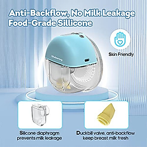 Breast Pump - Free Breast Pump Wearable,Low Noise and Pain Free,Double Breast Pumps with 2 Modes, 9 Levels, LCD Display Memory Function,24mm Flang