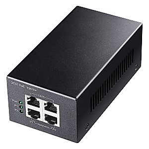 Cudy 2 Channel Gigabit PoE Injector, 10/100/1000Mbps, 2 Gigabit Input, 2 PoE Output, 2 x 30 watts PoE Adapter, Wall-Mount, Comply with 802.3at / 802.3af, 48V