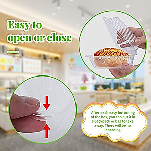 HIQQUGU 50 PCS Triangle Plastic Hinged Take Out Containers Clamshell Take Out Tray, Clear Plastic Take out Containers for Dessert, Cakes, Cookies, Salads, Pasta, Sandwiches (5.5x4x3 in)