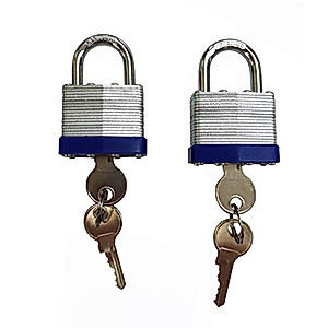 Fu Volante Laminated Steel Key Lock, 1-9/16 in. Wide Body, 2 Padlocks Keyed Alike