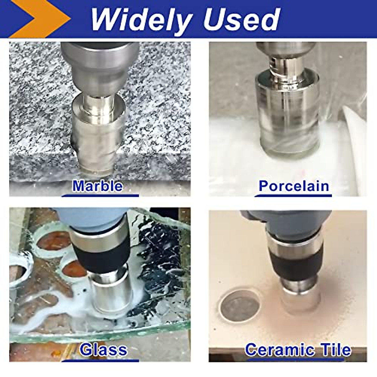 3 Inch (75mm) Diamond Hole Saw with Pilot Bit, DaduoRi 3" Tip Coated Tile Hole Saw with Guiding Drill Bit in The Center for Glass, Porcelain Tile,Ceramics, Marble and Granite