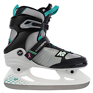 K2 Alexis Ice Pro White Grey Teal Womens Ice Skates - White/Gray/Teal / 7.0