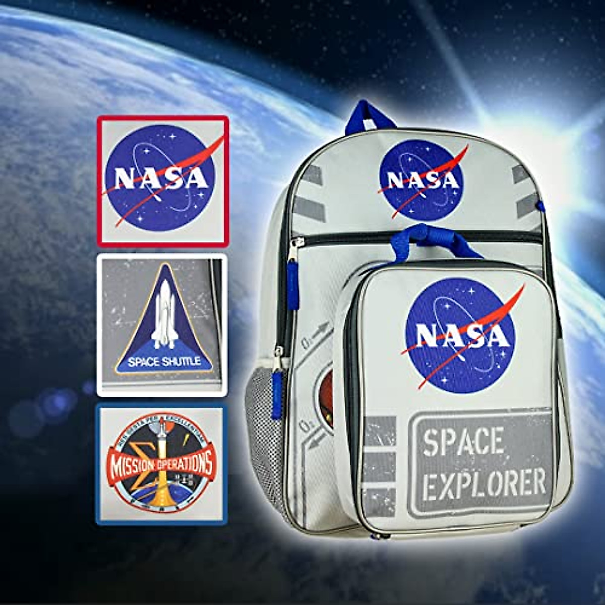 Bioworld NASA Space Explorer 16" Backpack 5 PC Set
