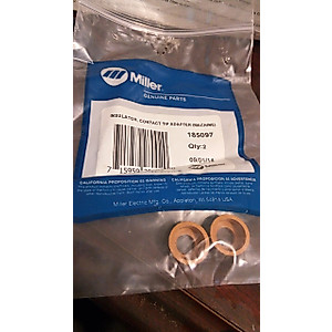 Miller 185097 Insulator, Contact Tip Adapter (Machined), 2 pack