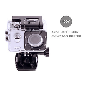 iJoy Arise 1080p Waterproof Action Cam Camera with Mounts and Accessories