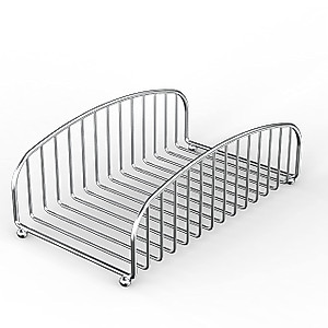 LEVIMETREE Guest Towel Silver Napkin Holder - Versatile and Modern Bathroom Napkins Guest Disposable, Premium Paper Hand Towels Kitchen Caddy, Cast Iron Silver Napkin Holder for Table and Bathroom