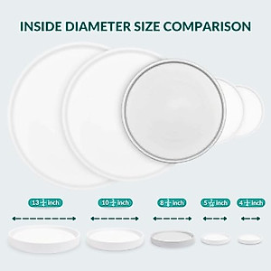 Willowy Matte White Ceramic Pot Saucer - Drainage Tray for 6, 7, 8, 9 Inch Planters + More Sizes