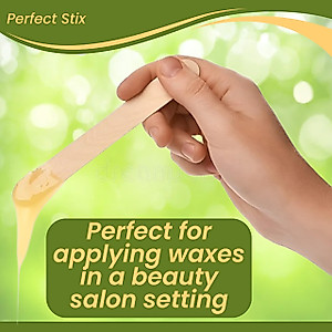 Perfect Stix Wooden Poplar Wood Craft Sticks. Jumbo Size, 6 x 3/4, Wood, Natural Poplar Wood, 500Ct. Multipurpose Craft, Popsicles, Waxing, Arts and Crafts.