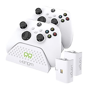 Venom Twin Charging Dock with 2 x Rechargeable Battery Packs - White