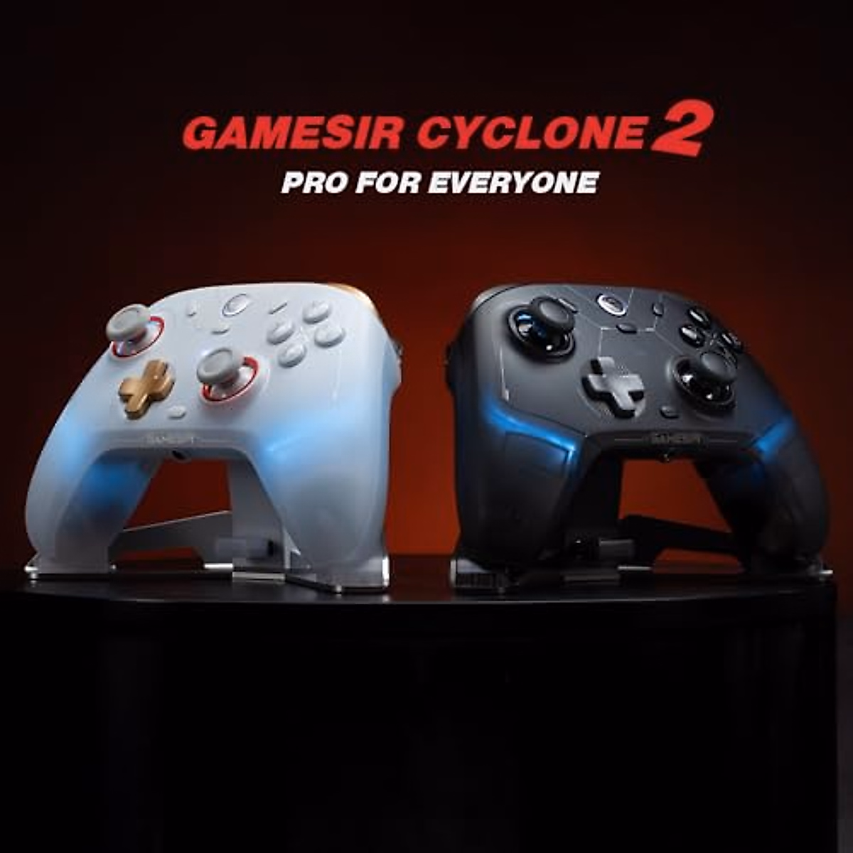 GameSir Cyclone 2 Wireless Controller - 1000Hz Polling Rate, TMR Joysticks, Hall/Micro 2-in-1 Triggers for PC/Switch/Android/iOS, PC Gaming Controller with Charging Dock (Black)