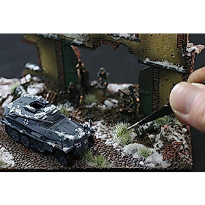 78 Pcs Melting Snow Static Grass Tufts Model Grass Tufts Artificial Grass Miniature Railway War Gaming Scenery Railroad Modelling Diorama Miniature Hobby Tabletop (Green)