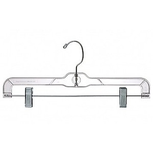 Only Hangers Clear 14" Pant/Skirt Hangers (Box of 50)