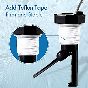 Flow Switch Compatible with Hayward Salt System, Upgrade Design, Built in Circle Gasket and Tape, 15 Feet Cable, Without Tee, BLUE WORKS