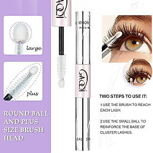 GAQQI Lash Clusters, Eyelash Clusters C Curl Cluster Lashes 120pcs 10-16mm Mixed Length, Wispy Cluster Eyelash Extensions Natural Individual Lashes
