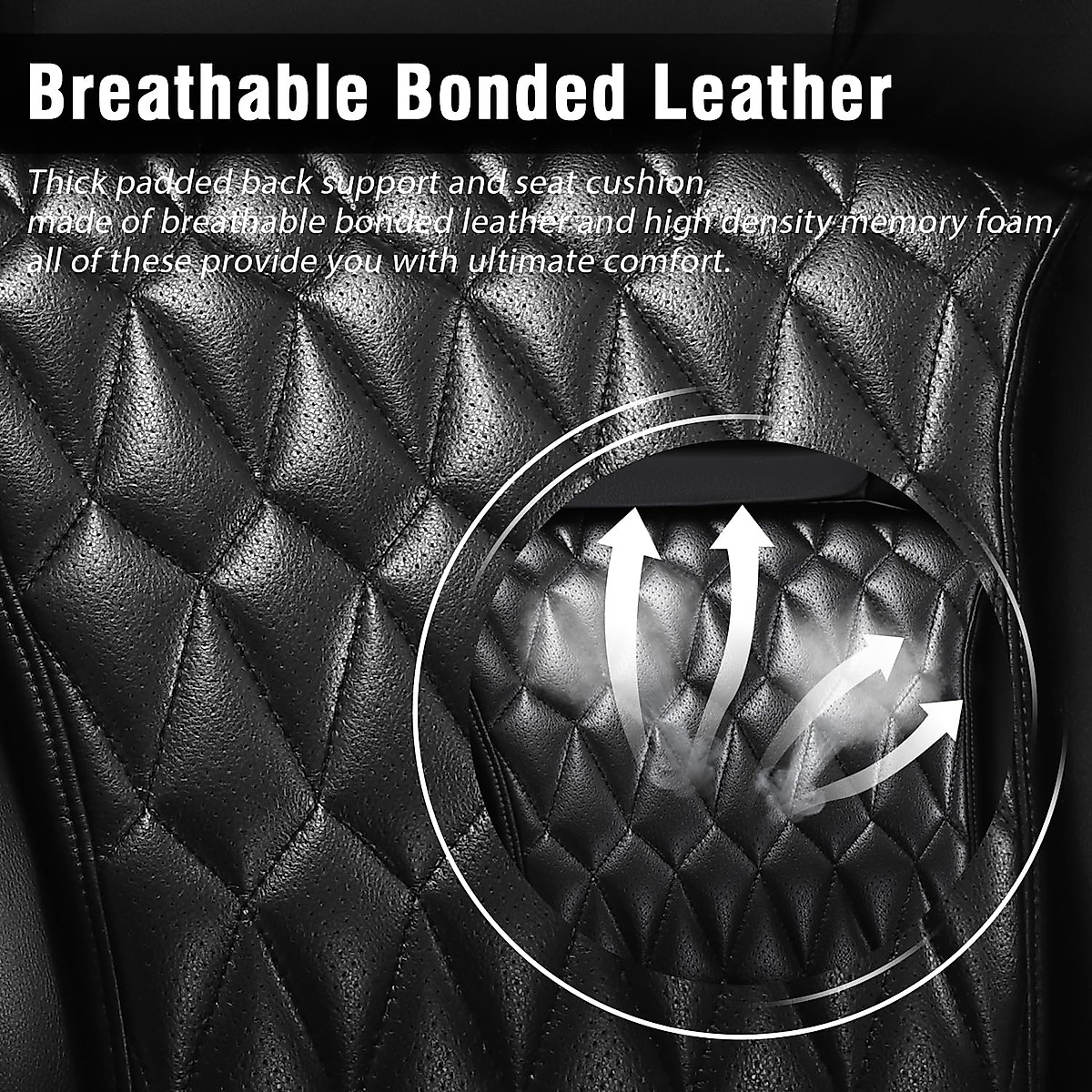 Big and Tall Office Chair 400lb- Adjustable Lumbar Support, Heavy Duty Metal Base, High Back Large Executive Office Chair, Computer Desk Chair Ergonomic Design for Back Pain, Black