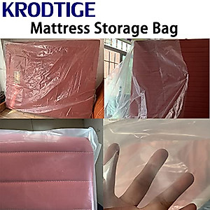 Krodtige Crib Mattress Storage Bag,4 Mil Heavy Duty Crib Mattress Plastic Bag for Moving, Renovating and Storage Applications-Protect & Preserve Your Crib Mattress (No Vent-Hole,1 Pack)