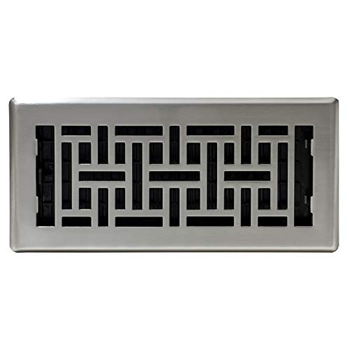 Decor Grates AJH410-NKL Floor Register, 4" x 10", Nickel