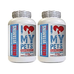 I LOVE MY PETS LLC Dog Brain Supplement - Ultra Vitamins - Dog Health - Mineral Support - Vitamin a for Dogs - 180 Treats (2 Bottles)