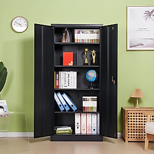 Howzone 48.2''W Garage Shelving 2500LBS Heavy Duty Storage Shelves,72''H Adjustable 5 Tier Metal Shelving for Garage Storage Rack Industrial Shelves Utility Shelf 24.2" D x 35.4" W x 72.2" H, Black