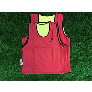 Select Reversible Training Vest (Pack 12), Senior, Red/Yellow