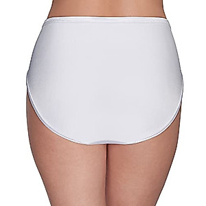 Vanity Fair Women's Illumination Hi Cut Panties (Regular & Plus Size), Star White, 7