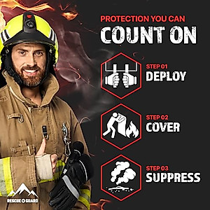 RESCUE GUARD Emergency Fire Blanket - 2 Pack, 40” x 40” Fireproof Fiberglass Blanket for Home Safety, Swift, Safe Protection for Your Home & Kitchen