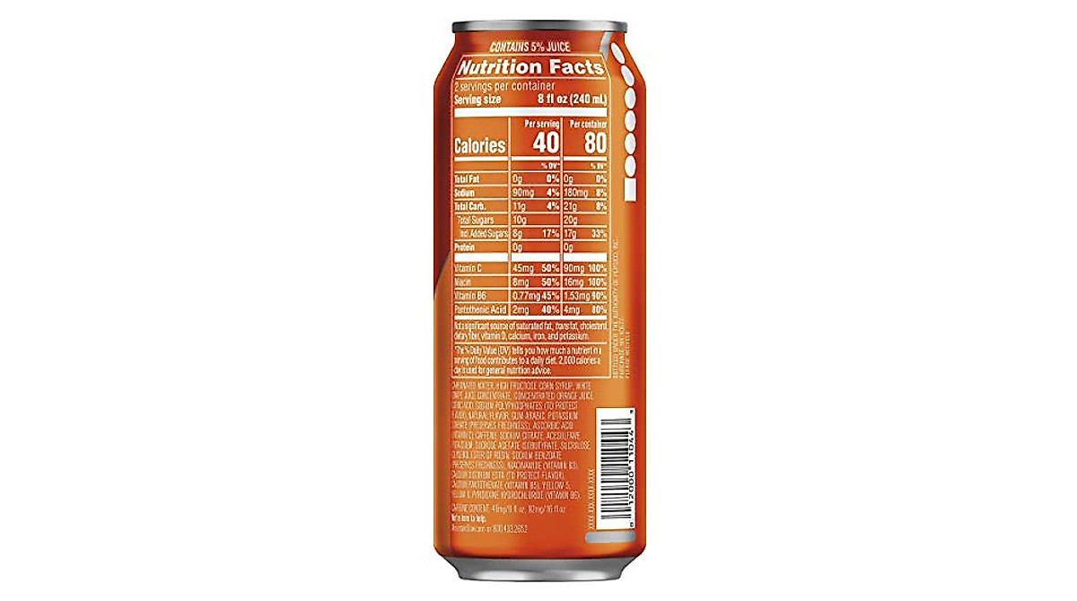 Mountain Dew Kickstart Orange Citrus - Refreshing Energy Drink with ...