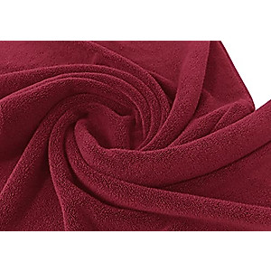 COTTON CRAFT Washcloths - 12 Pack Super Zero Twist Facecloths -13x13-100% Cotton Baby Wash Cloths - Ultra Soft Absorbent Everyday Luxury Bathroom Kitchen Spa Gym Pool Camp Dorm - Easy Care - Garnet