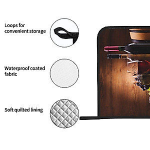 Mount Hour Potholders, Vintage Grapes Baking Pot Holder for Cooking BBQ, 2-Piece Set