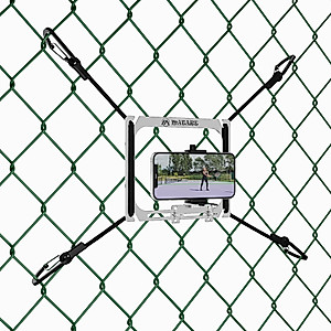 Cell Phone Fence Mount for iPhone, Mevo Start, Phones, GoPro and Other Action Cameras, to a Chain Link Fence for Recording Baseball,Softball and Tennis Games
