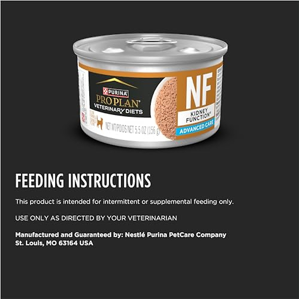 Purina Pro Plan Veterinary Diets NF Kidney Function Advanced Care Feline Formula Adult Wet Cat Food - (Pack of 24) 5.5 oz. Cans