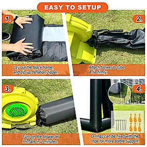 PPXIA Inflatable Screen Outdoor 30ft with Air Blower, Extra Large Blow Up Projector Screen for Outside Movie Nights Home Theater Backyards Pool BBQ Party Fun, Supports Front and Rear Projection