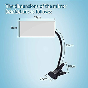 Clip On Security Mirror, Computer Rearview HD Mirror, Convex Cubicle Mirror for Personal Safety and Security Desk Rear View Monitors or Anywhere (6.69" x 2.95" Rectangle)