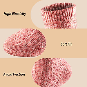 5 Pairs Cozy Thick Wool Socks - Warm and Comfortable Crew Socks for Women and Men, Soft Winter Cabin Socks, Wool Sock Gifts