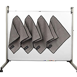 4 Pack Magnetic Cleaning Cloth Dry Erasers For White Boards - Extra Strong Magnet - Compatible with all Whiteboards - Ideal For Classroom, Home and Office Use - Reusable and Washable - 10'' X 10''