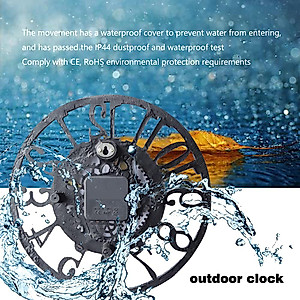 KRNYKJ Outdoor/Indoor Wall Clock Waterproof, Silent Non Ticking 12 Inch Clock Decor Clock for Patio, Garden, Pool or Hanging Outside