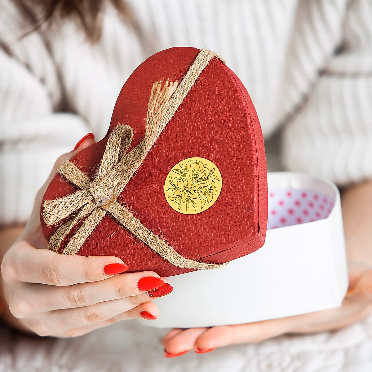 540 Pcs Gold Embossed Envelope Seals Stickers Flowers Plants Self Adhesive Seal Stickers Wax Seals Stickers for Wedding Invitations Greeting Cards Party Certification DIY, 6 Styles