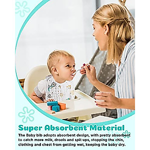 40 Pcs Muslin Baby Bibs Bandana for Boys Girls Newborn Infant Cotton Adjustable Baby Drool Bibs Unisex Absorbent Soft Waterproof Toddler Bibs for Baby Feeding, Teething and Drooling