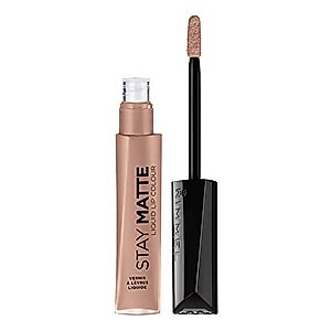 Rimmel London Stay Matte Liquid Lip Color with Full Coverage Kiss-Proof Waterproof Matte Lipstick Formula that Lasts 12 Hours - 706 Raw Embrace, .21oz