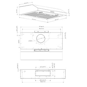 EVERKITCH Range Hood 30inch Under Cabinet, Ductless and Ducted Convertible, 600CFM, with Permanant Stainless Steel Filters