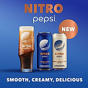 Pepsi Nitro, Draft Cola & Vanilla Draft Cola Variety Pack, 13.65oz Cans (12 Pack)