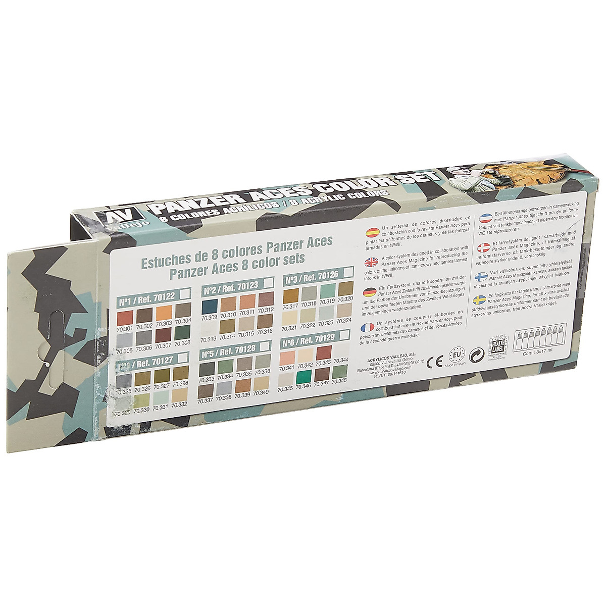 Vallejo Panzer Aces No #2 Paint Set, 17ml