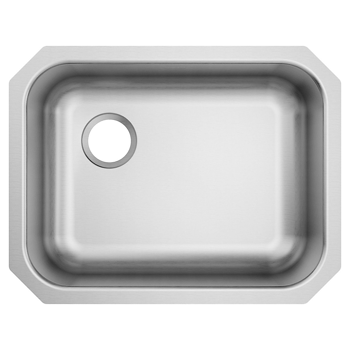 Moen GS18192L 1800 Series 23.5-inch 18 Gauge Undermount Single Bowl Stainless Steel Kitchen Sink 7-inch Depth Left Drain, Satin Stainless
