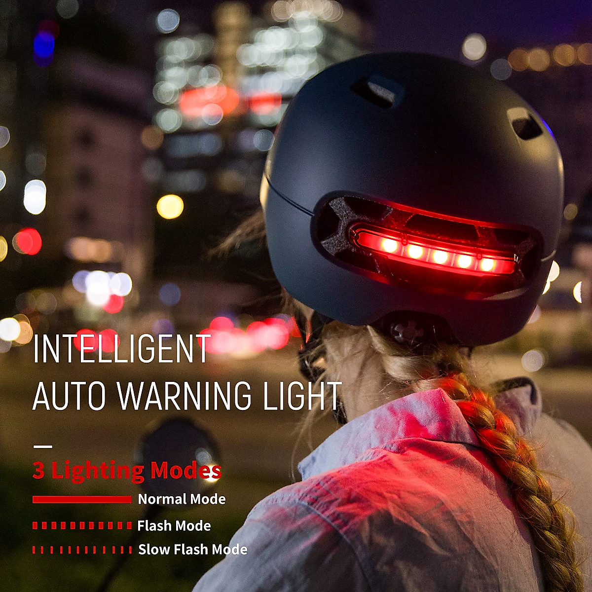 LIVALL C20 Smart Bike Helmet with LED Lights & Visor, CPSC Certified, Bike Helmet with Fall Detection for Adults Men Women, Bicycle Helmet for Urban Commuter E-Bike Scooter Skateboard