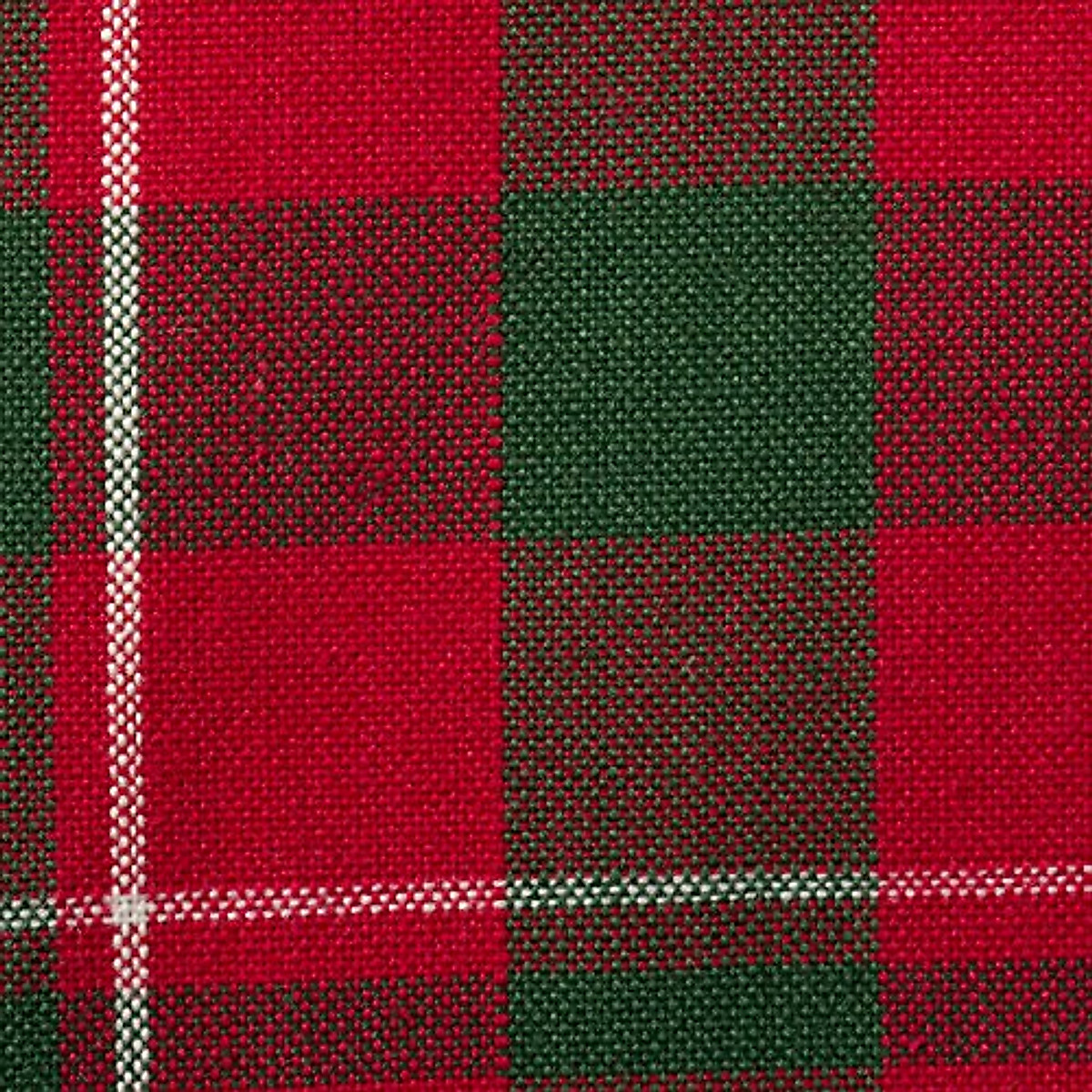 DII Holiday Dining Table Linen Collection Tartan Holly Plaid, Christmas Table Runner, 14x72, Red & Green