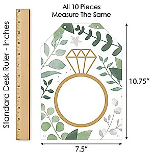 Big Dot of Happiness Boho Botanical Bride - Hanging Vertical Paper Door Banners - Greenery Bridal Shower and Wedding Party Wall Decoration Kit - Indoor Door Decor